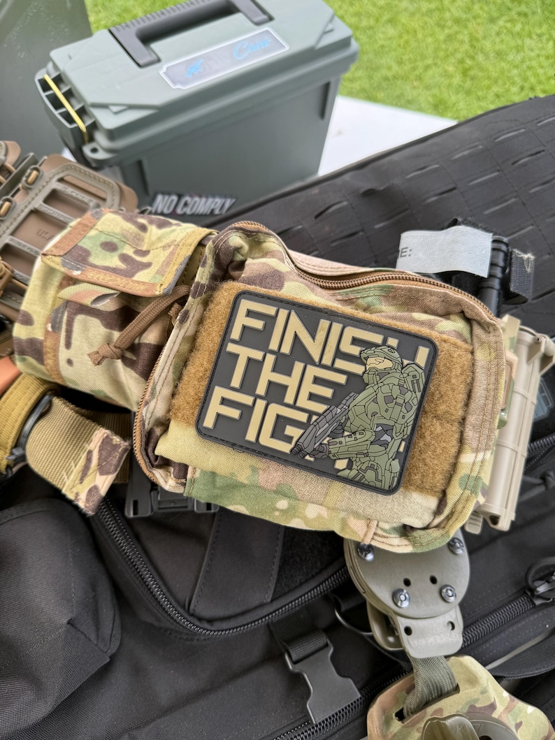 Halo: Finish the Fight! 3D PVC Morale Patch Hook & Loop - Etsy