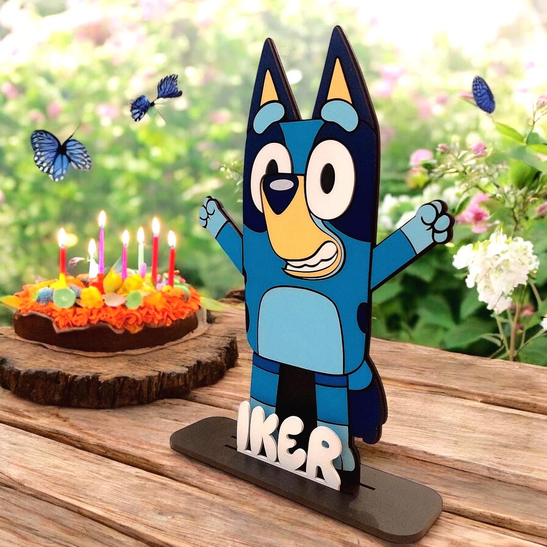 Bluey Centerpiece: Custom Wood Birthday Party or Room Decor - Etsy