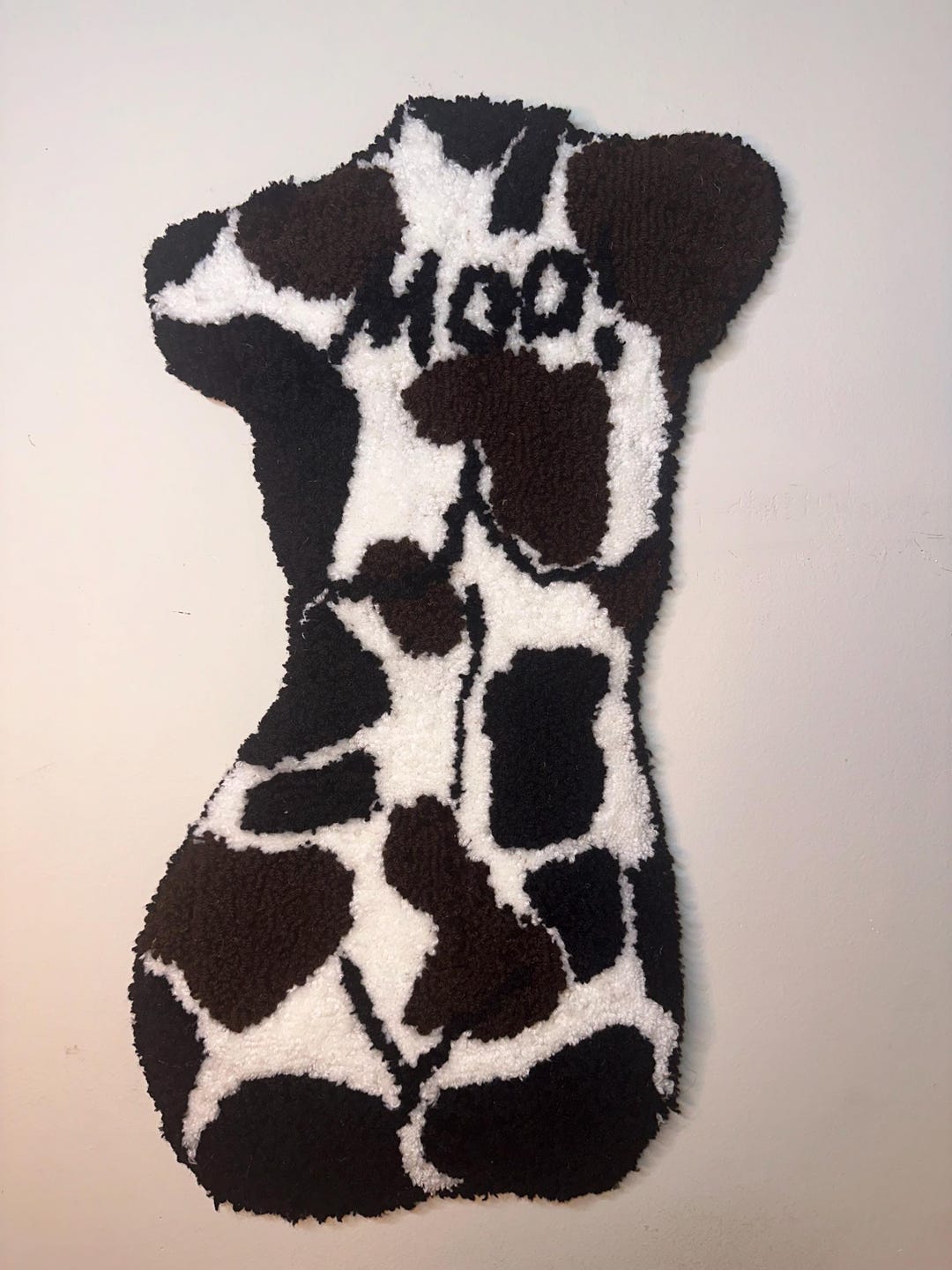 Cow Print Body Tufted Rug - Etsy