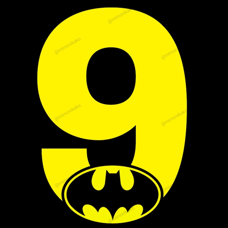 Printable Batman Numbers 1-9 | Downloadable PDF and PNG | Children's ...