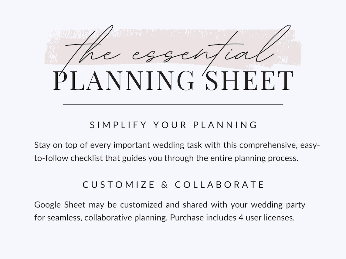 LDS Temple Wedding Planning Checklist | Google Sheet Spreadsheet ...