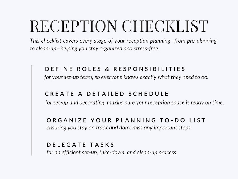 LDS Cultural Hall Wedding Reception Checklist | Google Sheet Planning ...