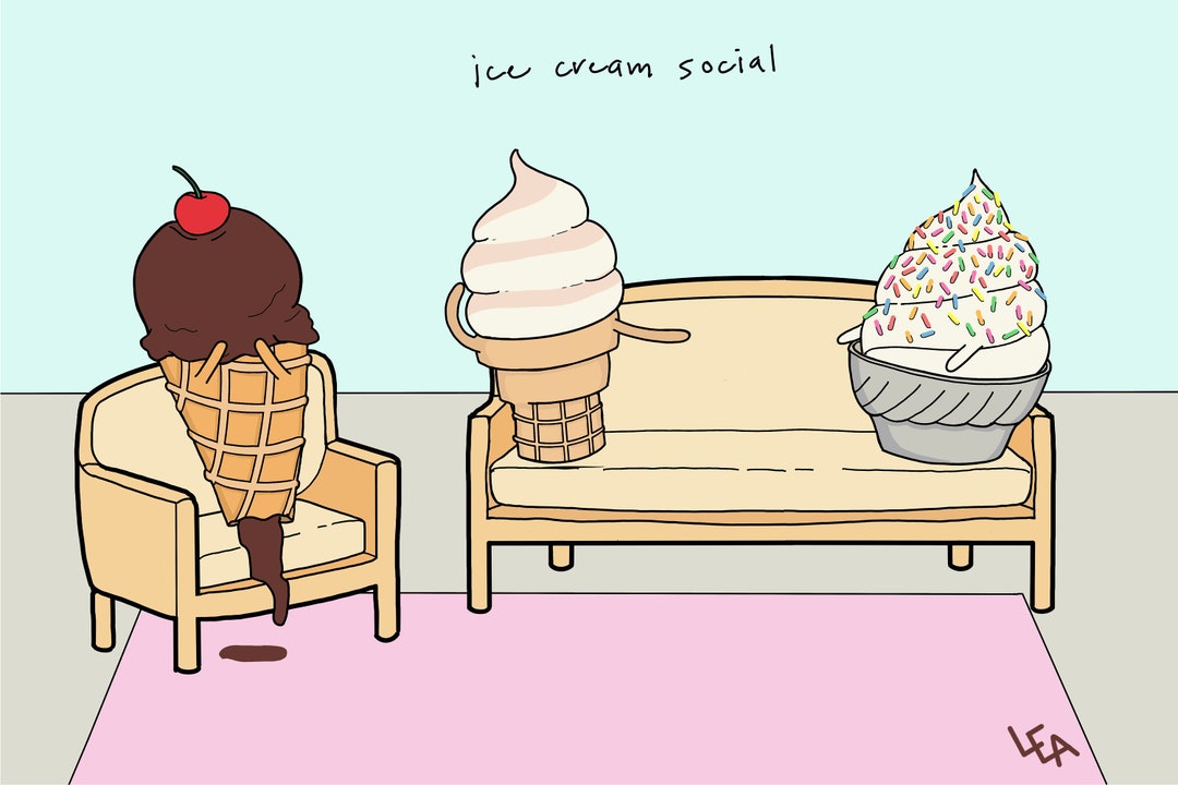 Ice Cream Social Print - Etsy