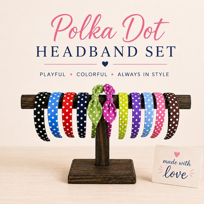 Polka Dot Headband - Etsy