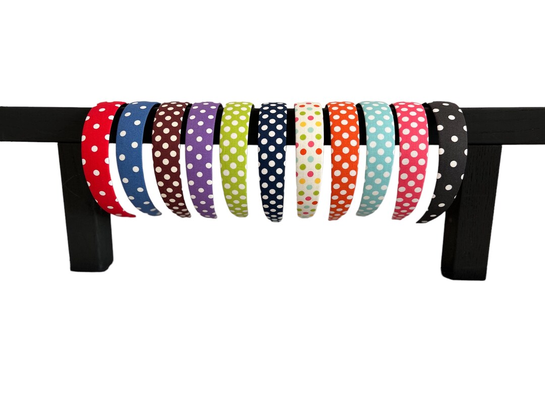 Polka Dot Headband: Braided Comfort, Handmade to Order - Etsy