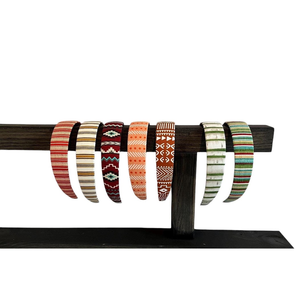 Striped Aztec Southwest Inspired Print Headband: Braided Comfort Fit - Etsy
