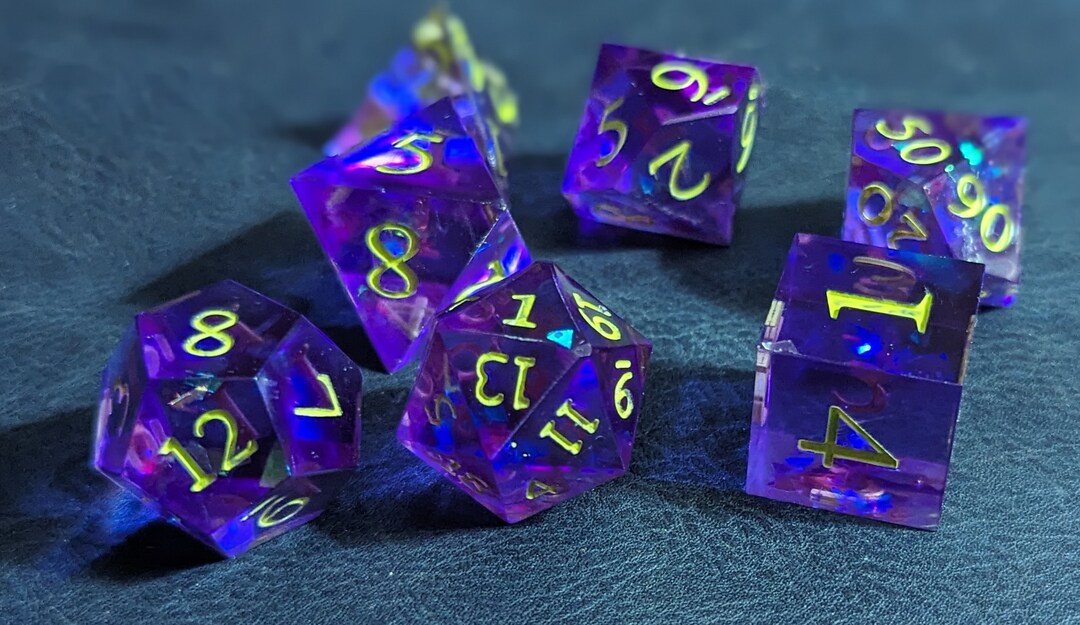 Purple Fiesta RPG Dice Set - Etsy