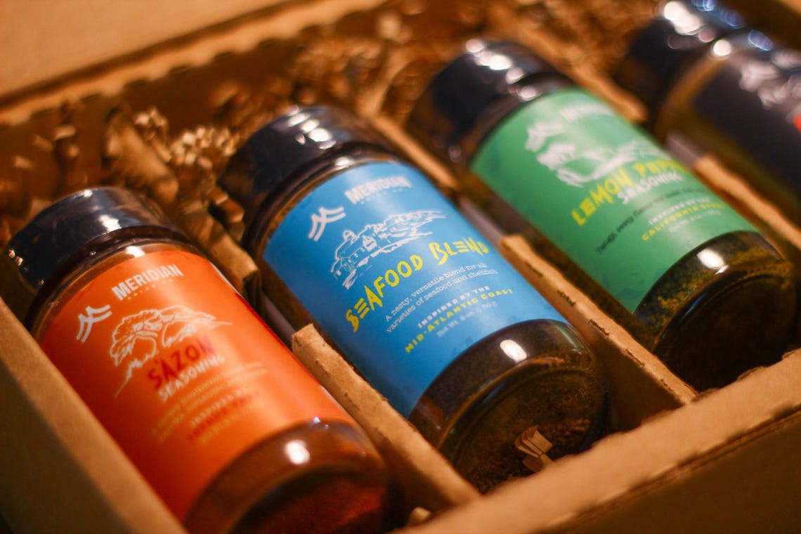 Meridian Spice Co. Spice Flight Gift Set four Jars - Etsy