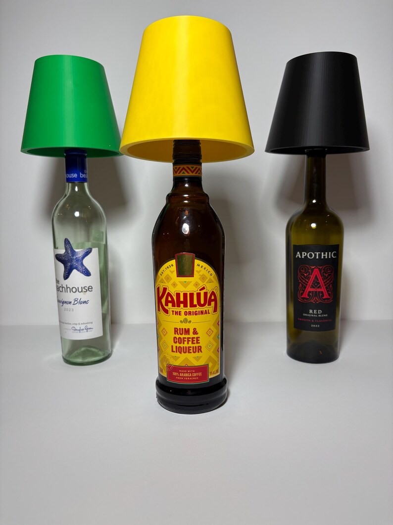 DIY Bottle Lamp Kit: Upcycled Lighting With 3D Printed Shade - Etsy