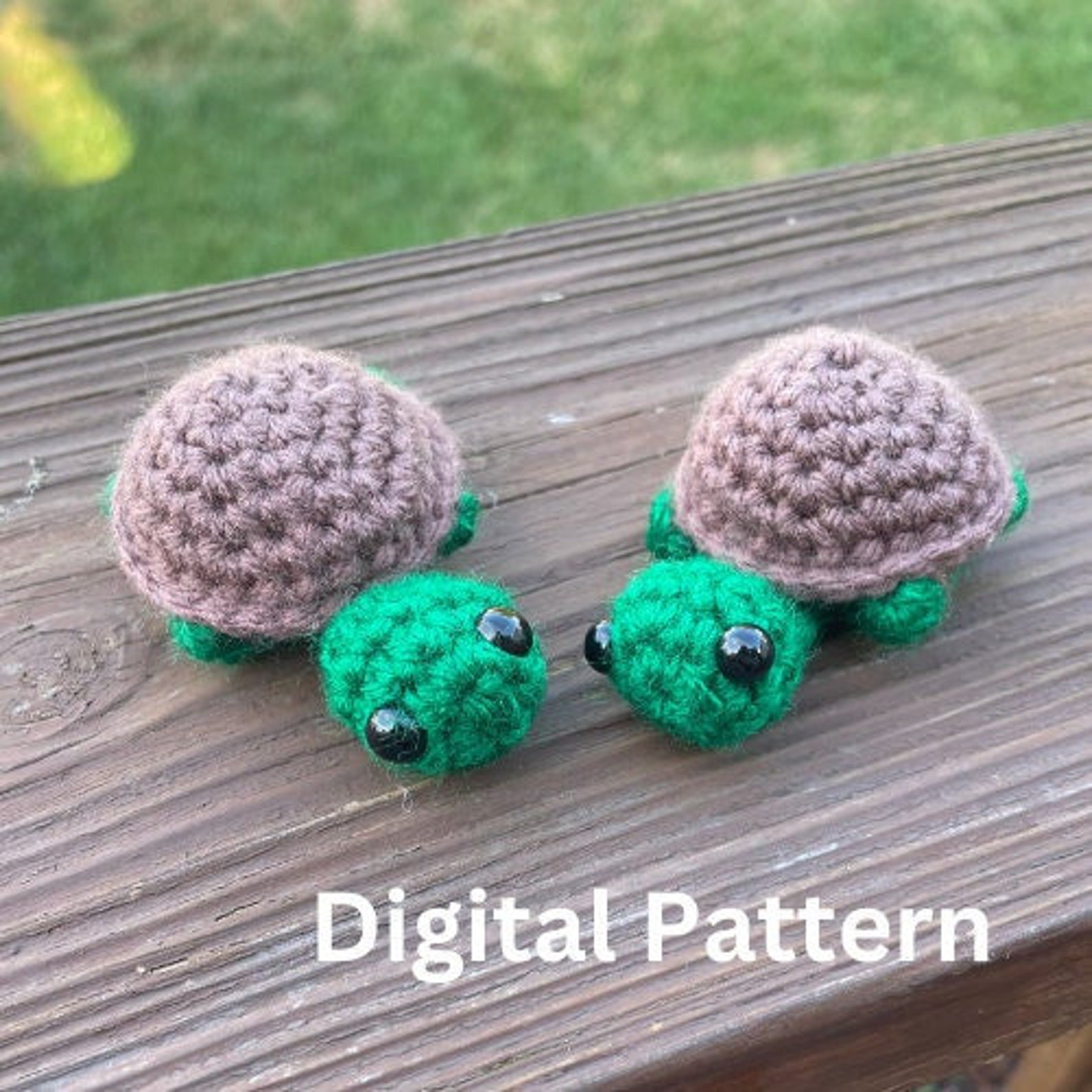 No Sew Mini Turtle Pattern Pdf Digital Crochet Pattern Mini Turtle ...