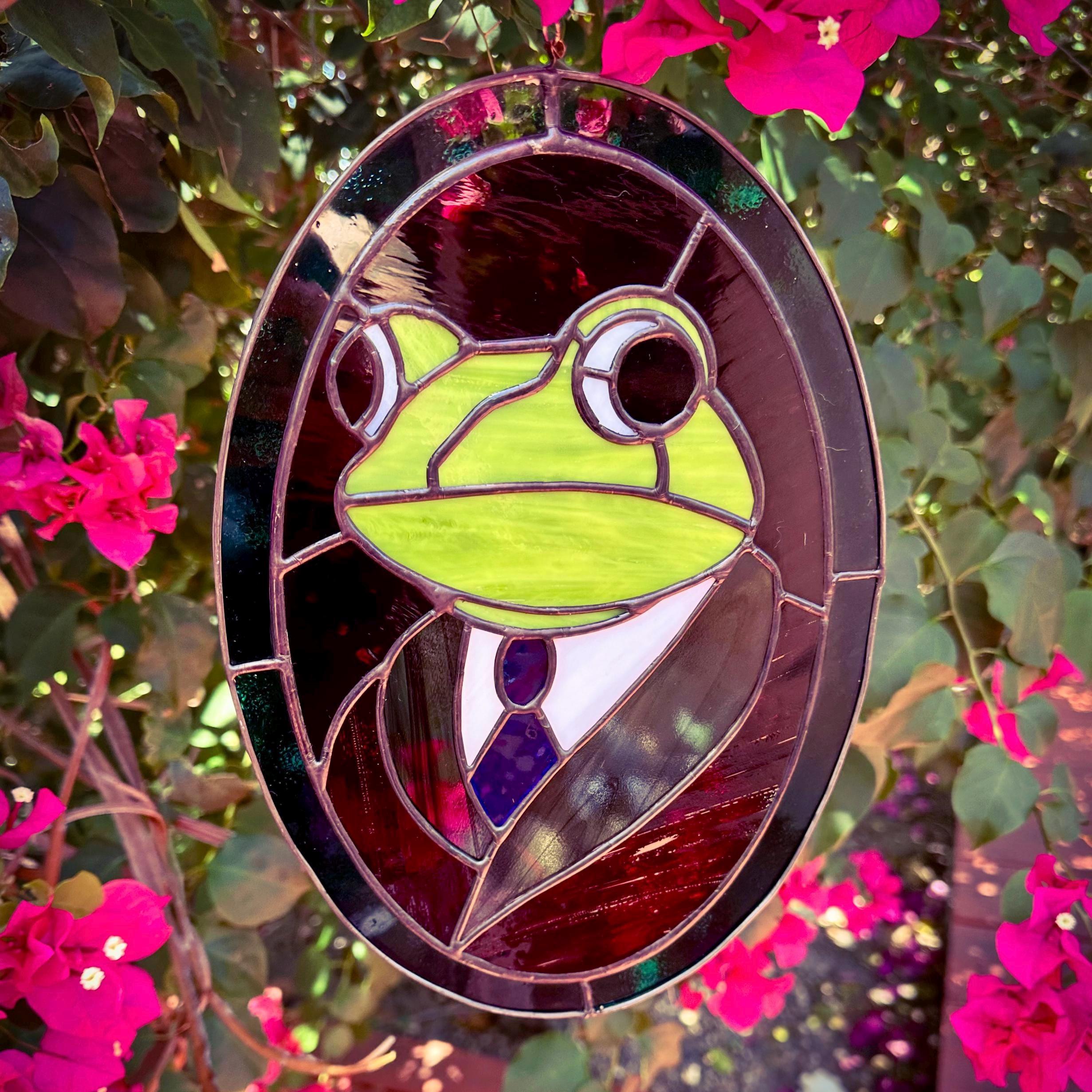 Dapper Professional Frog Stained Glass Suncatcher - Etsy