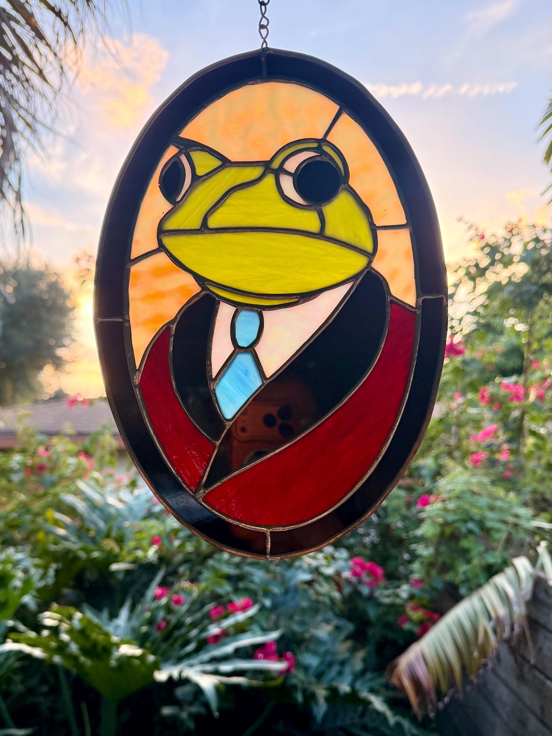Dapper Professional Frog Stained Glass Suncatcher - Etsy