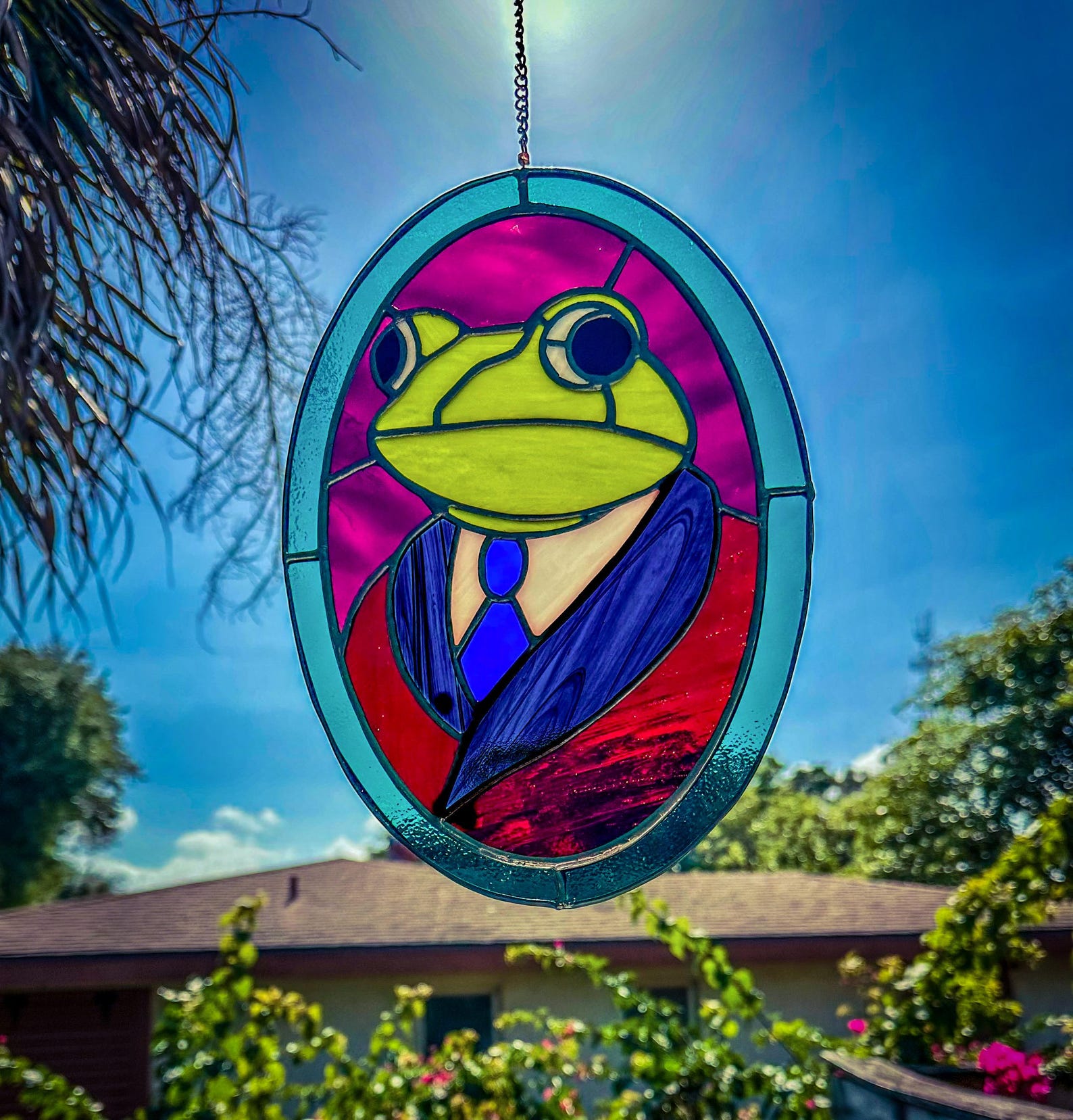 Dapper Professional Frog Stained Glass Suncatcher - Etsy