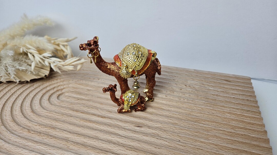 Camel Jewelry Small Storage, Mama Baby Luxury Camel Trinket Box, Desert ...