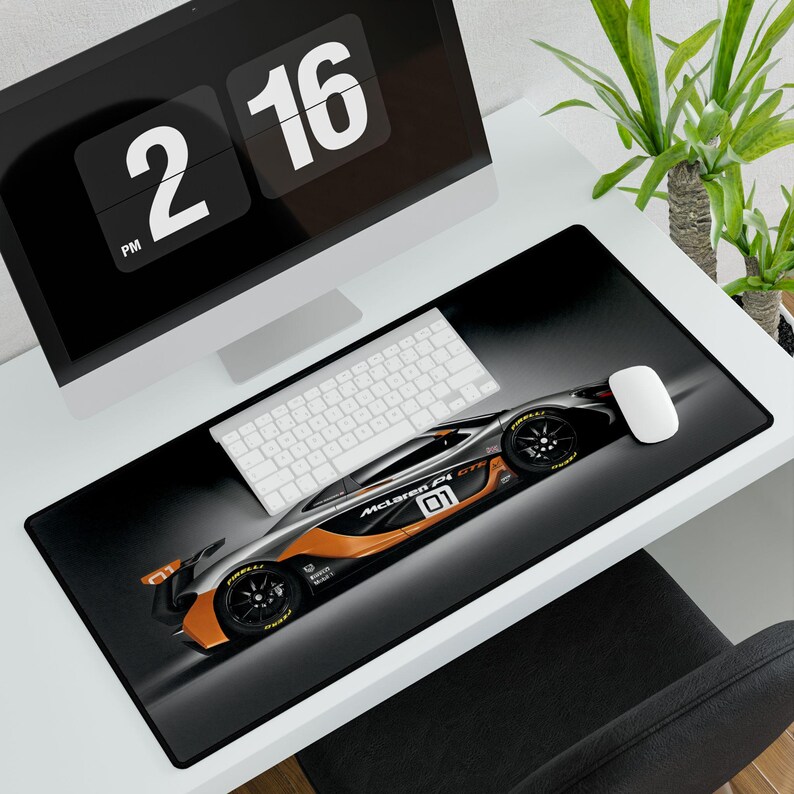 Mclaren P1 GTR on Dark Background Racing Car Gaming Mouse Pad, Office ...
