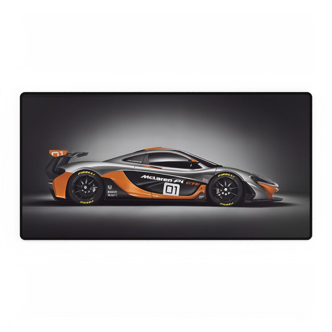 Mclaren P1 GTR on Dark Background - Racing Car Gaming Mouse Pad, Office ...