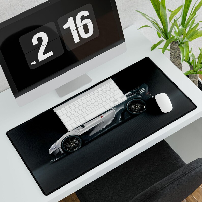 Bugatti Chiron Car Desk Mat, Mouse Pad - Automotive Gaming Office Desk ...