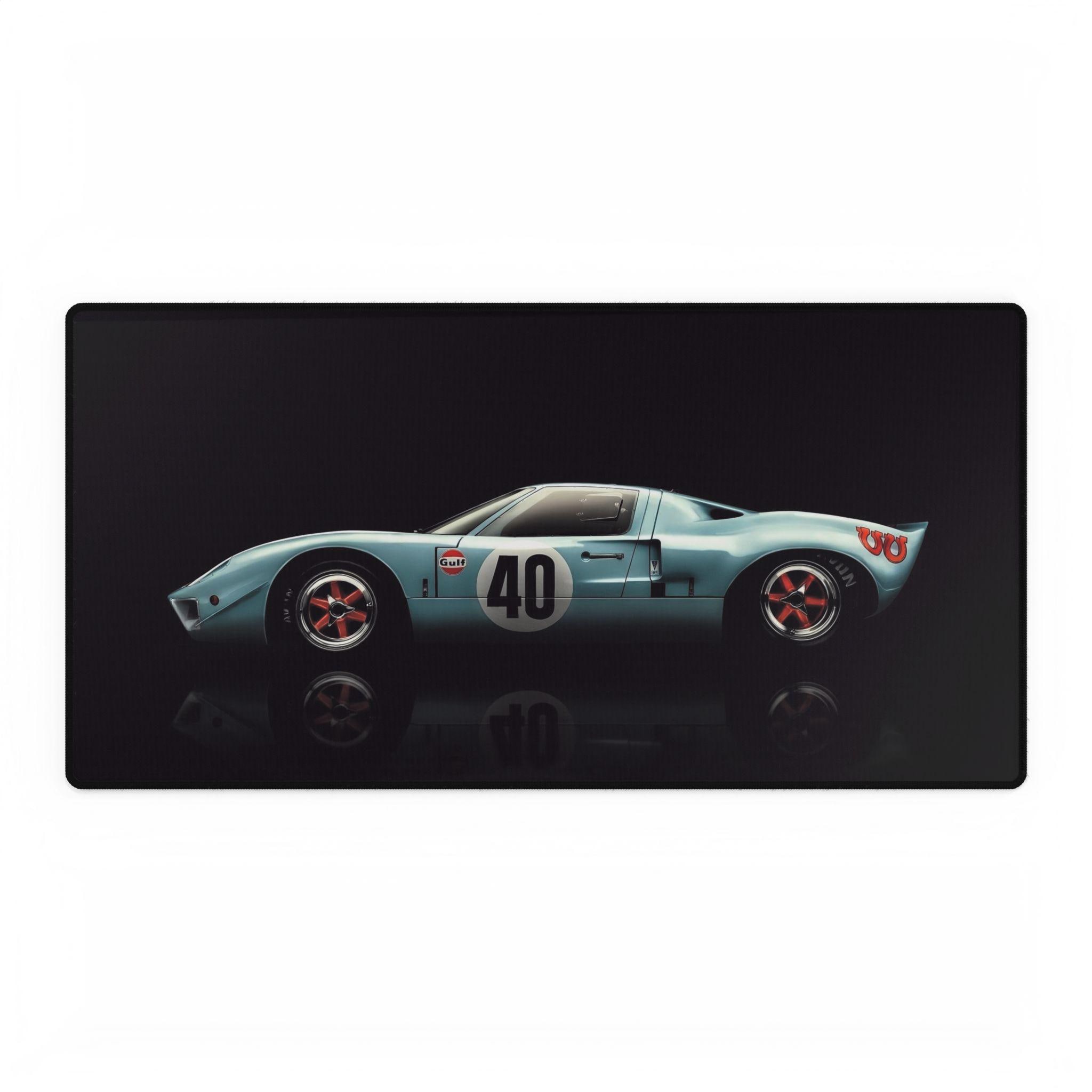 Ford GT40 Desk Mat, Racing Car Desk Accessory, Car Enthusiast Mouse Pad ...