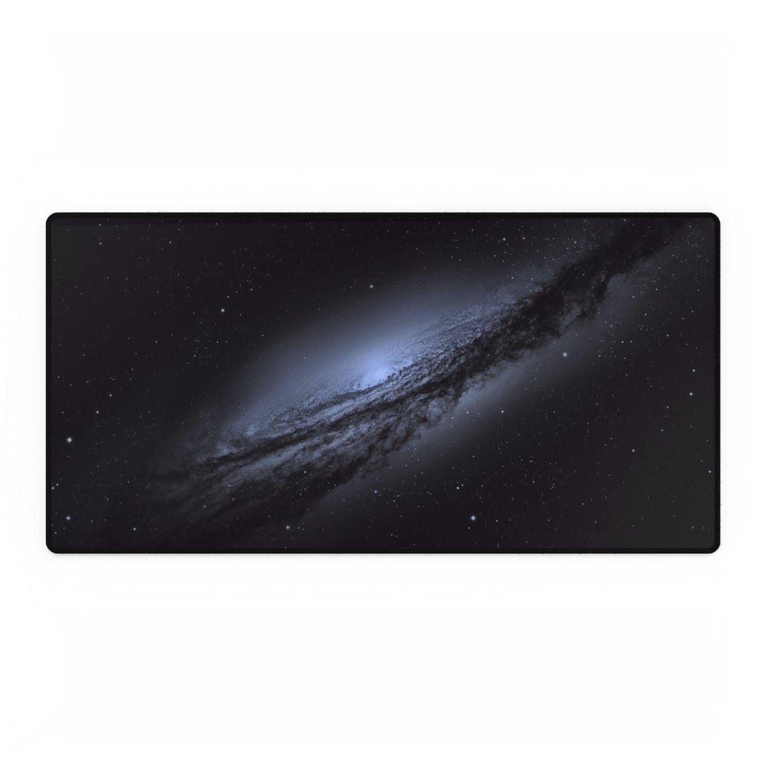 Galaxy Desk Mat, Space Desk Pad, Office Accessories, Black and White ...