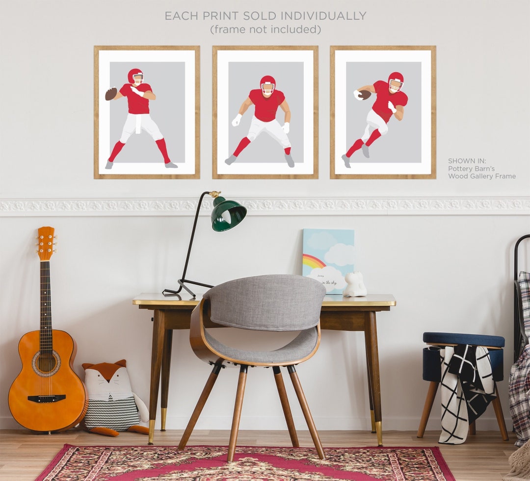 Red Modern Football Poster / Retro Sports Poster / Youth Sports ...