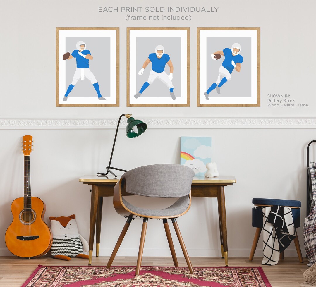 Blue Modern Football Poster / Retro Sports Poster / Youth Sports ...