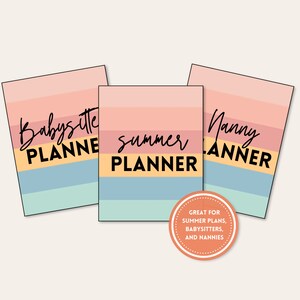 Kids Summer Planner, Editable Nanny Planner, Kids Activity Ideas ...
