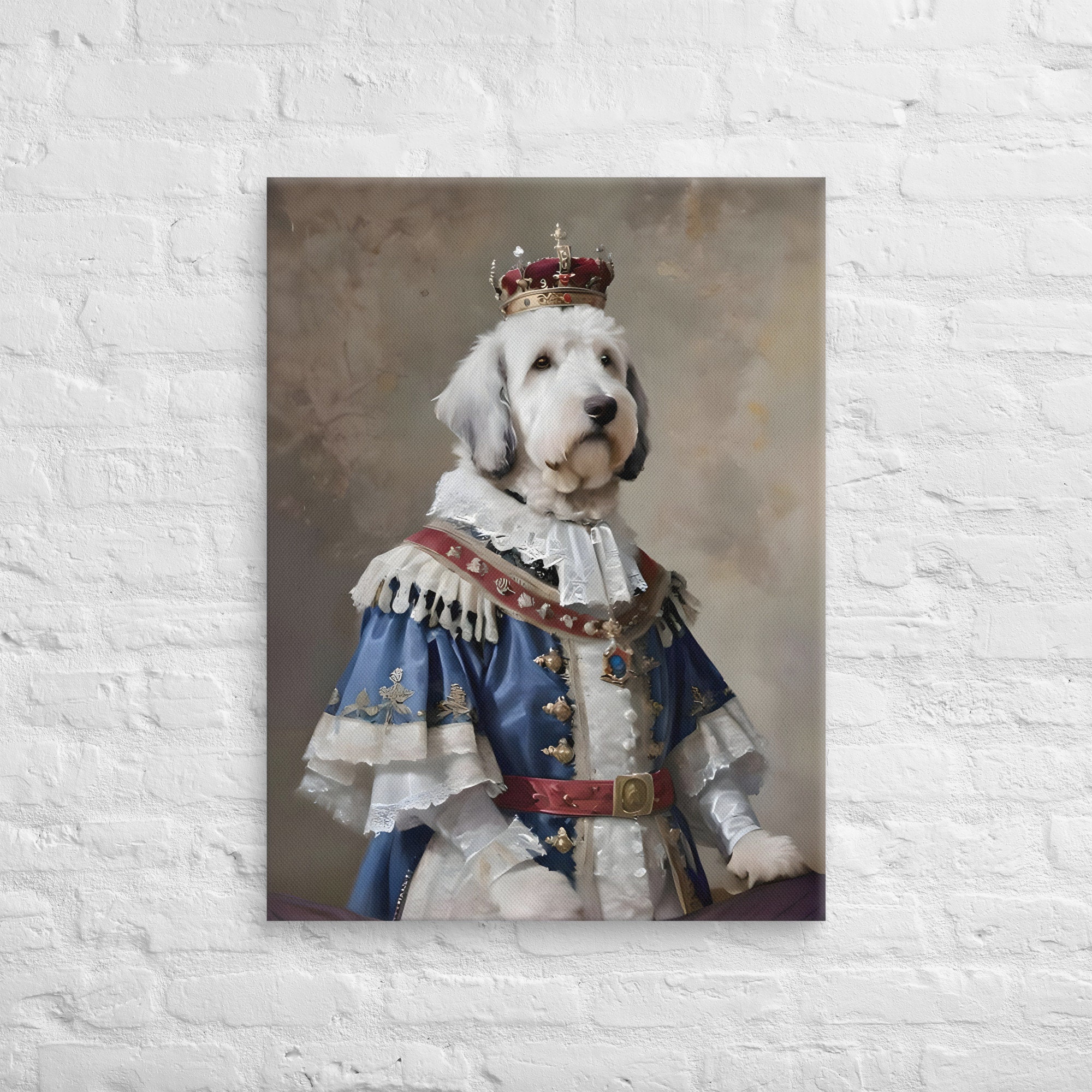 Sheepadoodle King Portrait | Canvas - Etsy