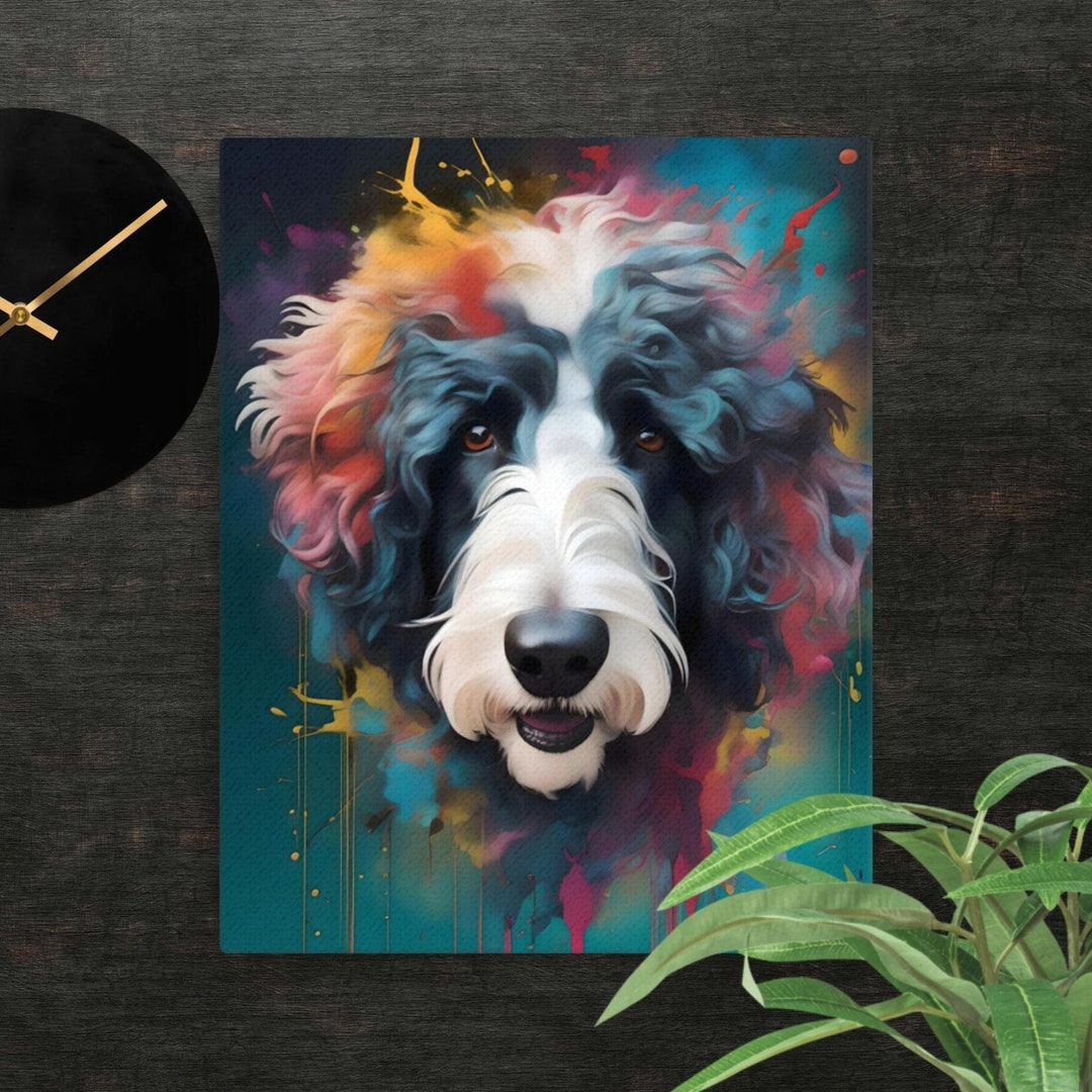 Sheepadoodle Inkblot Art | Thin Canvas - Etsy