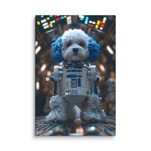 Doodle R2-D2 Canvas, Sci-fi Dog Art Print, Perfect Wall Decor | Canvas ...