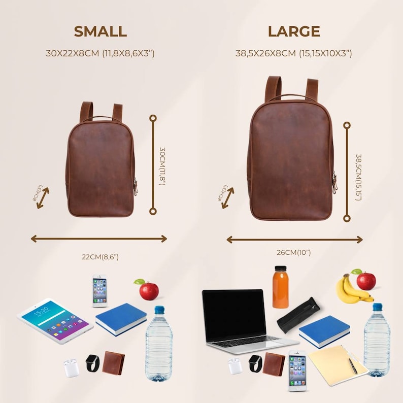 Leather Backpack for Men, Leather Knapsack, Personalized Backpack ...