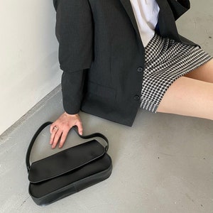 Black Small Evening Clutch, Personalized Bag, Leather Handbag, Birthday ...