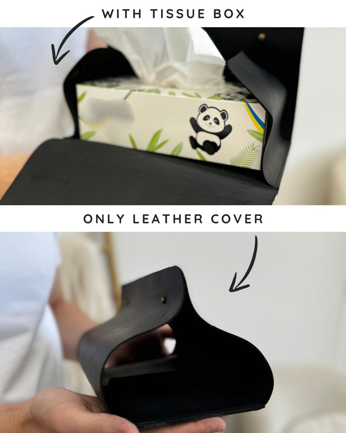 Leather Napkin Holder, Tissue Box Cover, Kitchen Organizer, Home Gift ...