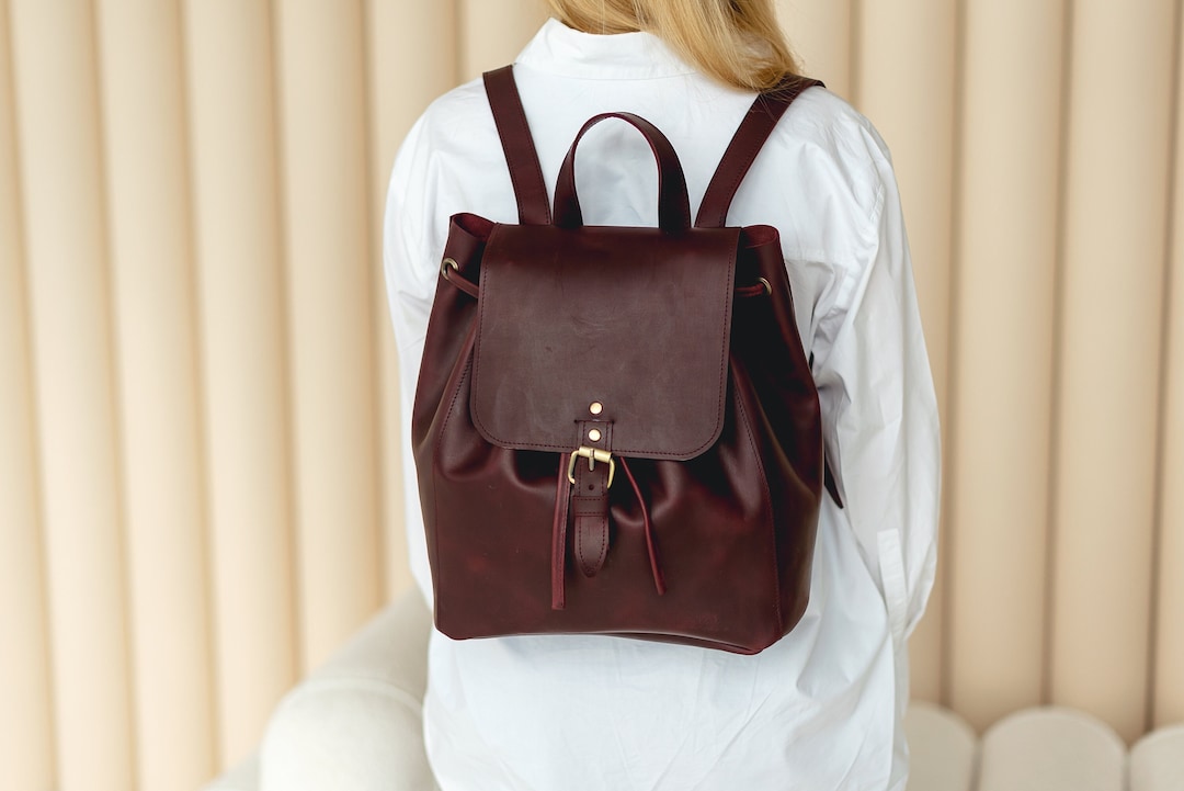 Womens Leather Backpack, Personalized Backpack for Sister, Leather ...
