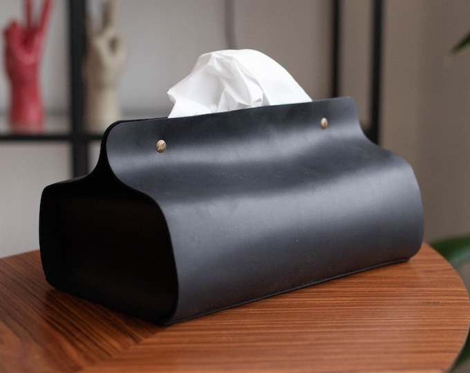 Leather Napkin Holder, Tissue Box Cover, Kitchen Organizer, Home Gift ...