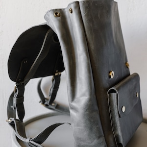 Backpack for Men, Fathers Day Gift, Leather Haversack, Large Backpack ...