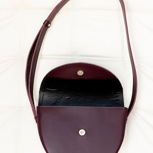Crossbody Leather Bag, Shoulder Bag for Women, Half-round Bag, Leather ...