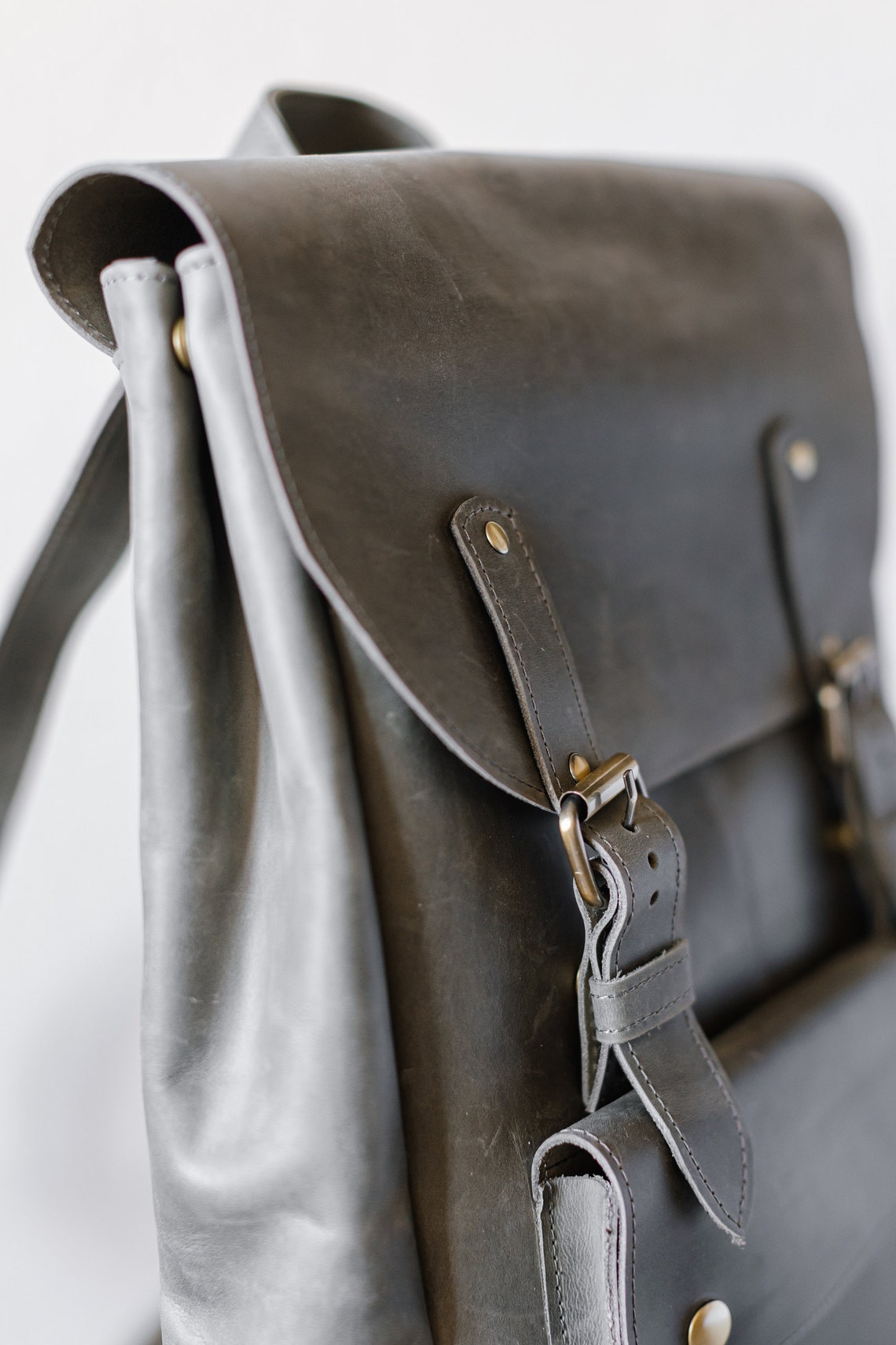 Backpack for Men, Fathers Day Gift, Leather Haversack, Large Backpack ...