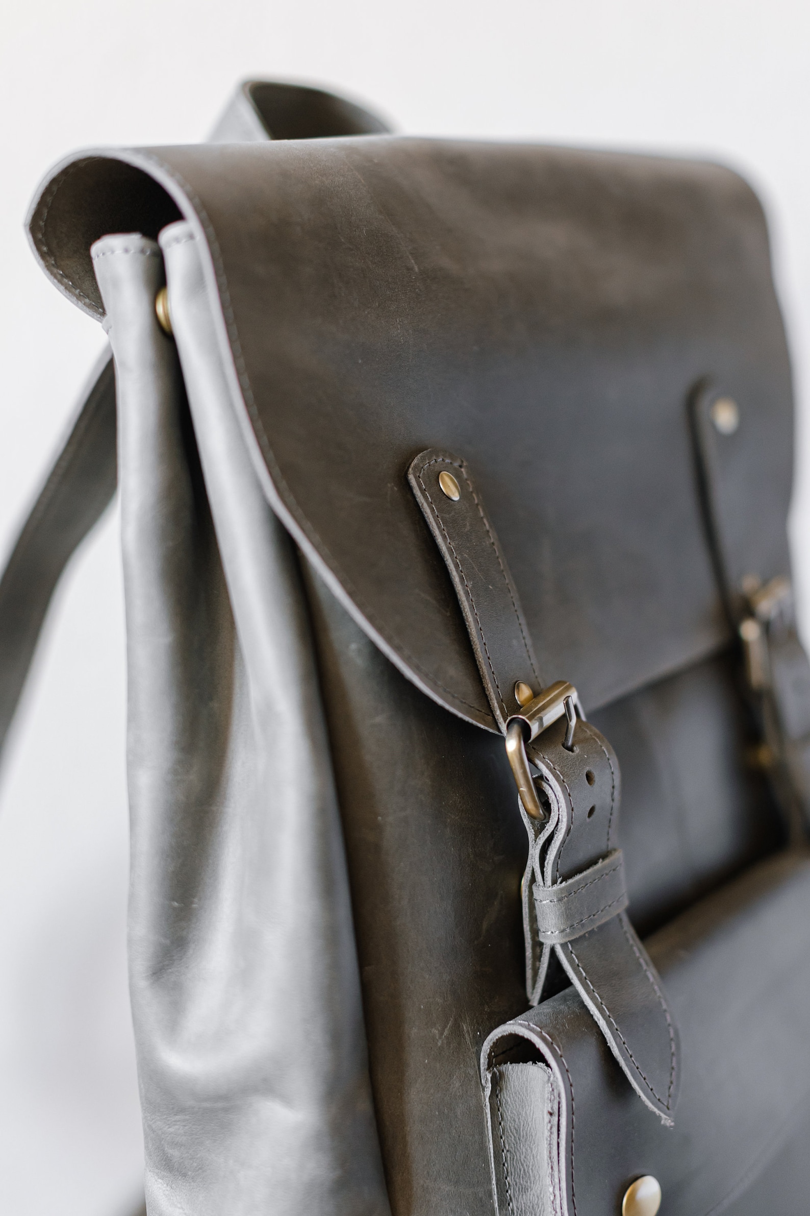Backpack for Men, Fathers Day Gift, Leather Haversack, Large Backpack ...