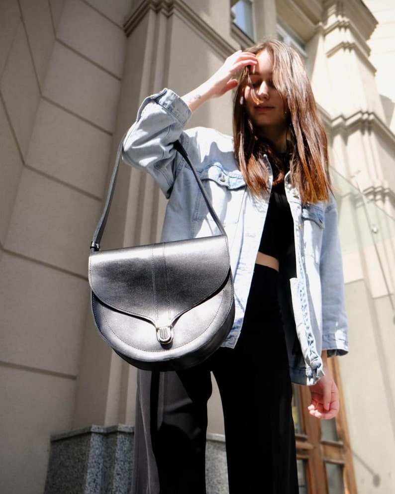 Leather Shoulder Bag for Women, Crescent Bag, Summer Woman Purse, Gift ...