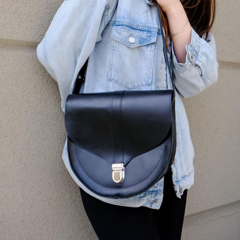 Leather Shoulder Bag for Women, Crescent Bag, Summer Woman Purse, Gift ...