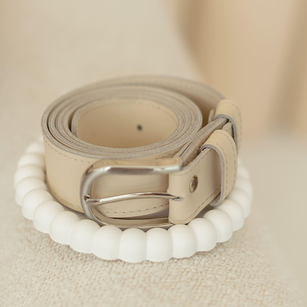 Women Leather Belt, Beige Casual Belt, Gifts for Her, Everyday Women ...