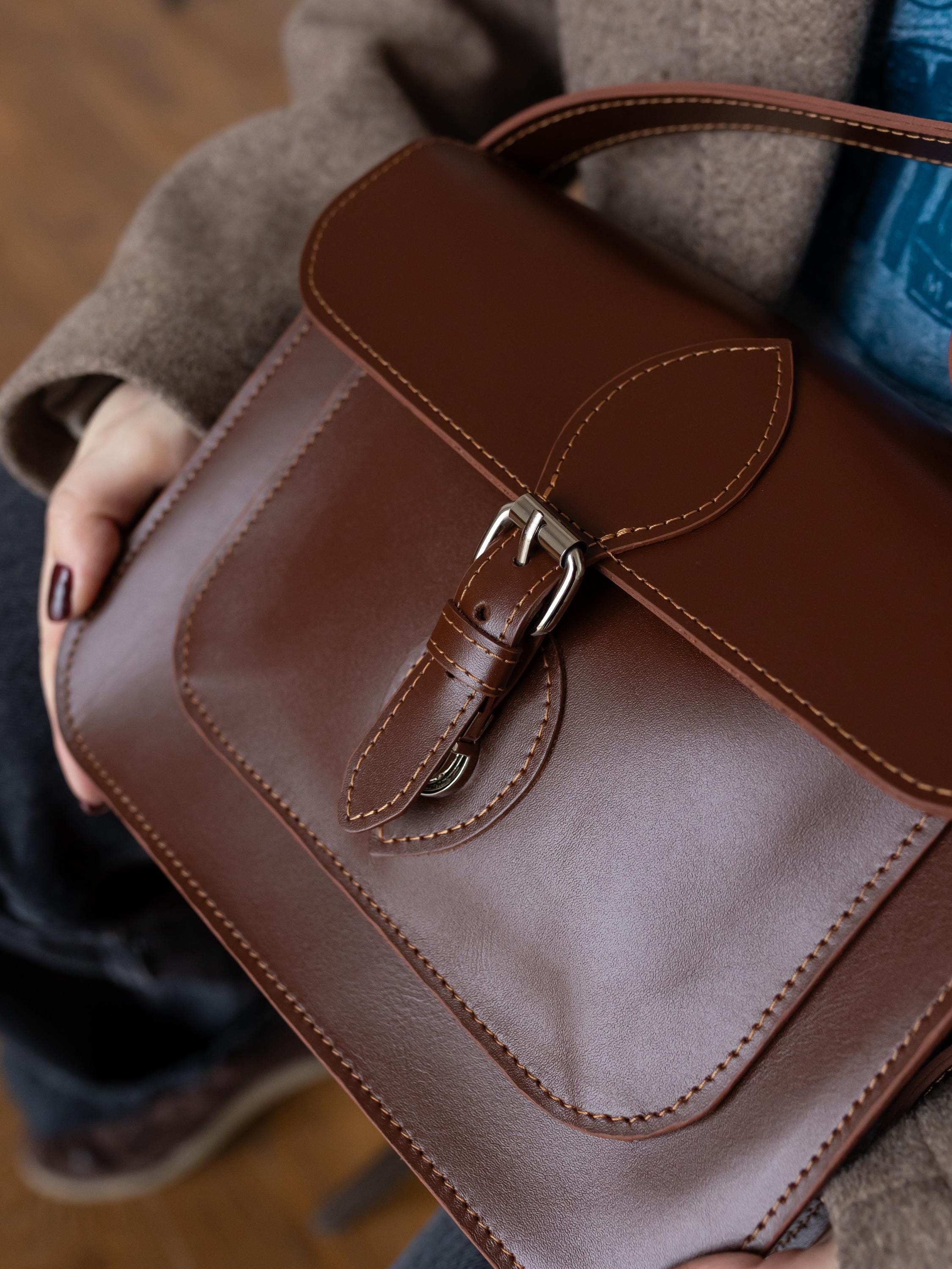 Small Leather Woman Satchel, Crossbody Purse, Everyday Shoulder Bag ...