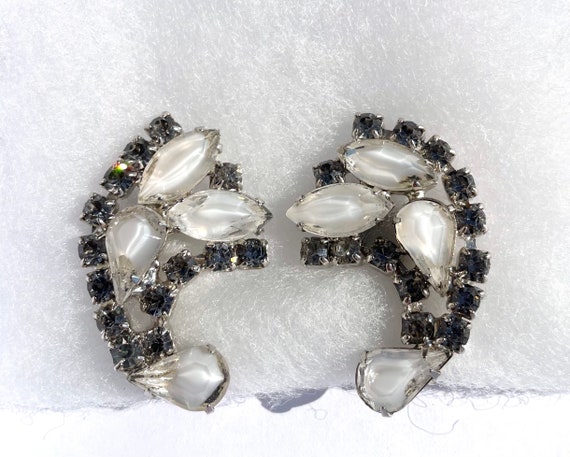 Stunning Vintage Givre Glass And Rhinestone Brooch An… Gem