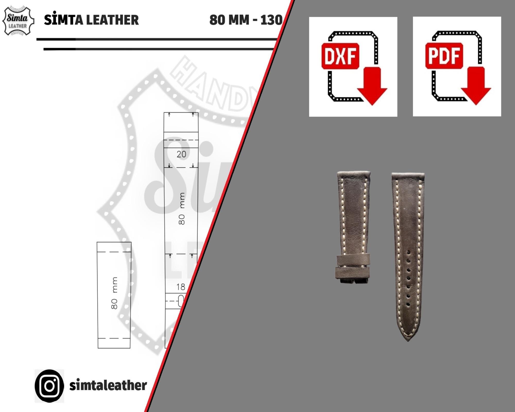 130 Mm X 80 Mm - PDF and DXF Model for Watch Strap | Pdf and Dxf ...