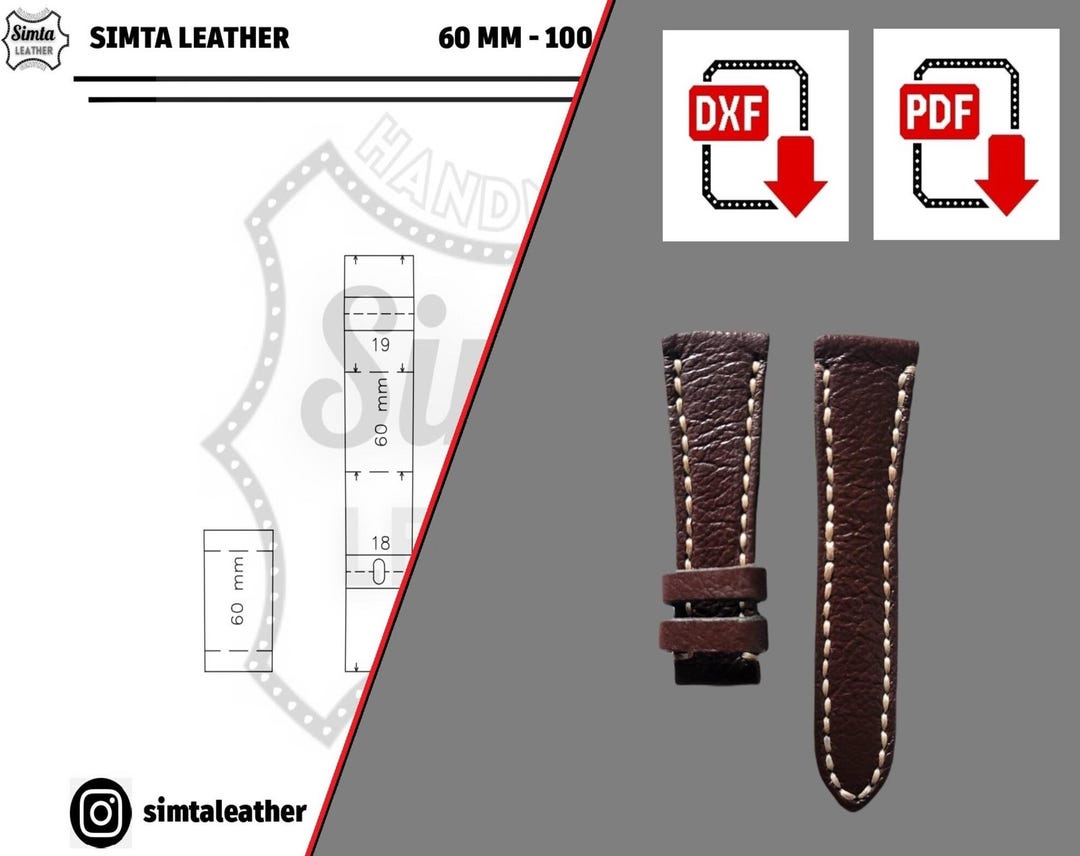 Watch Strap Template: 22 Sizes PDF & DXF (100 Mm X 60 Mm) - Etsy