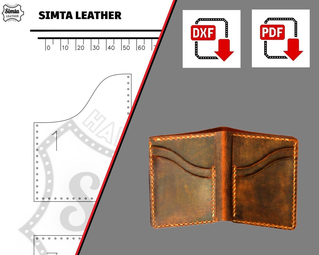 Wallet Model 6: Leather Crafting PDF & DXF Template - Etsy