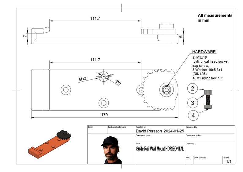 Bosch/mafell Guide Rail Wall Mount for Shop/garage Organizer Tool ...