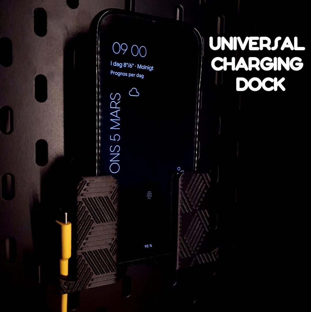 Ikea Skadis Pegboard Phone Charging Dock: Eco-friendly PLA ...