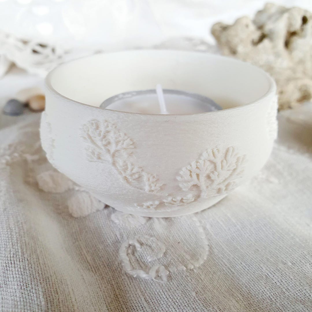 Tea Light Coral Inspired/tea Light for Beach House/eco Friendly Tea ...
