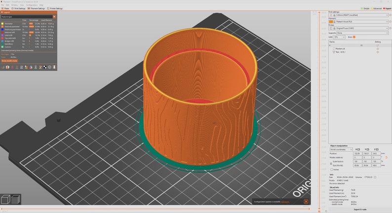 Planter With Wood Grain Look/unique Indoor Plant/stl Files/digital File ...